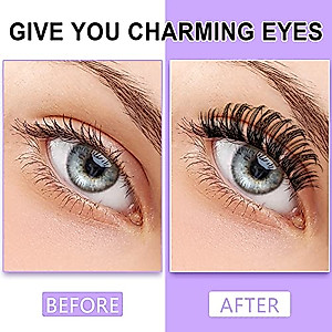 Kugge Cluster Lashes DIY Eyelash Extensions, 240Pcs D Curl Cluster Eyelashes, 8-16mm Mixed Length Individual Lashes Cluster, 3D Effect Natural Wispy Lash Extensions at Home (20D+The Devil)