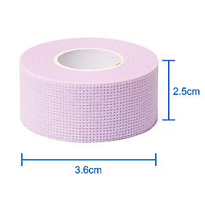 Lash Tape For Eyelash Extensions 5 Colored Mixed Eyelash Tape Breathable Microporous Fabric Eyelash Extension Tape Silicone Gel Cross Texture Direction lash tapes(Colored Lash Tape,5 Roll)