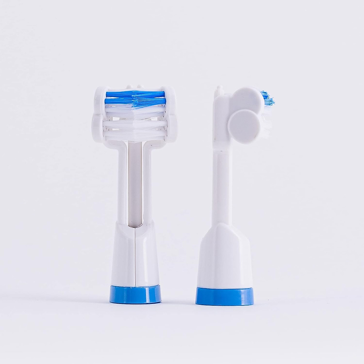 Triple Bristle Replacement Brush Head Refills | Innovative 3 Head Design | Compatible with Triple Bristle Brand Sonic Toothbrush | Color Changing Indicator Bristles | 2 Pack (Blue)