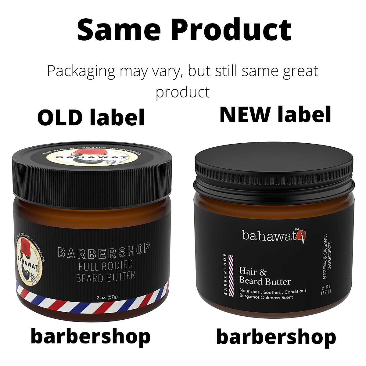 BAHAWAT Beard Butter for Men Leave-in Conditioner - herbal chamomile - Strengthen & Soften While Relieving Itch – Made in USA with 11 Organic, Natural Ingredients | The Best Beard Butter - 2 oz.