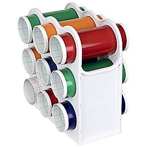 ArtBin 6866AG Mini Vinyl Storage Rack, Organizer up to 9 (5.5") Vinyl Rolls, White, 1 Rack
