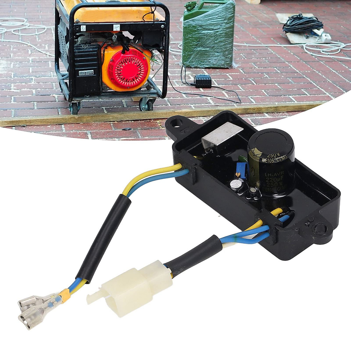 Hilitand Generator Voltage Regulator, 2.5kw Gasoline Generator Accessories Voltage Regulator Single Phase Six Wire Voltage, Communication Integrated Circuits