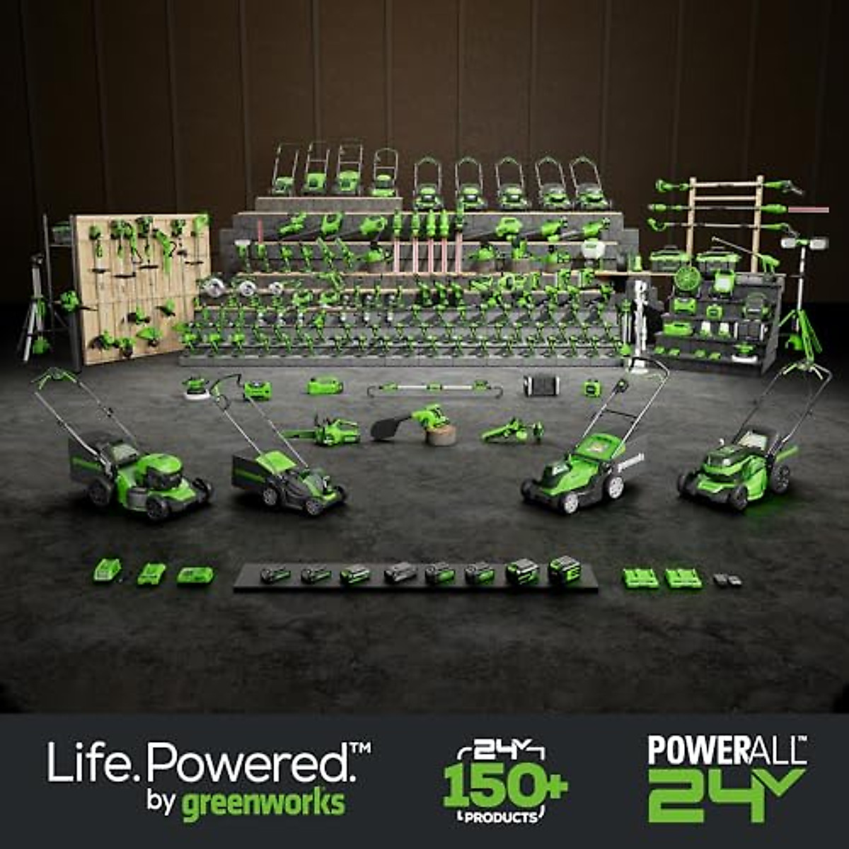 Greenworks 24V Brushless 1/2" Hammer Drill (530 in-lbs.) 2.0Ah Battery and Charger Included, DDG402