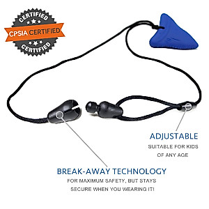 Shark Tooth Sensory Chew Necklace (6 Pack) - Chewing Necklace Teething Necklace Teether Necklace Chew Toys for Kids, Boys or Girls - Teething Toys Designed for Chewing, Autism Sensory Teether Toy