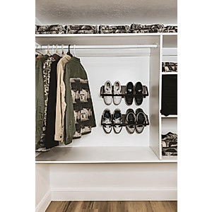 TopTierGoods Wall Shoe Rack - Set of 2 Wall Mounted Shoe Rack - Space Saving Wall Shoe Organizer - Wall Shoe Storage for Small Spaces - Durable Shoe Holder for Wall - Wall Shelf for Shoes