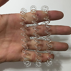 RN BEAUTY 27 Pieces Spiral Coil Hair Ties: Waterproof Elastic Traceless Ponytail Holders, Colorless 1.58inch (4cm) No Crease Hair Bands