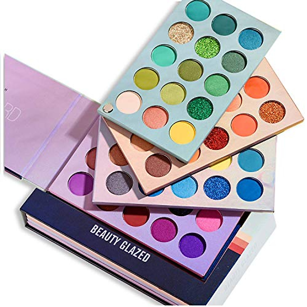 Beauty Searcher 60 Color Eyeshadow Palette, 4 in 1 Board High Pigmented Glitter Matte Eye Shadow Rotation Pearlescent Nude Makeup Palette Eyes Cosmetic