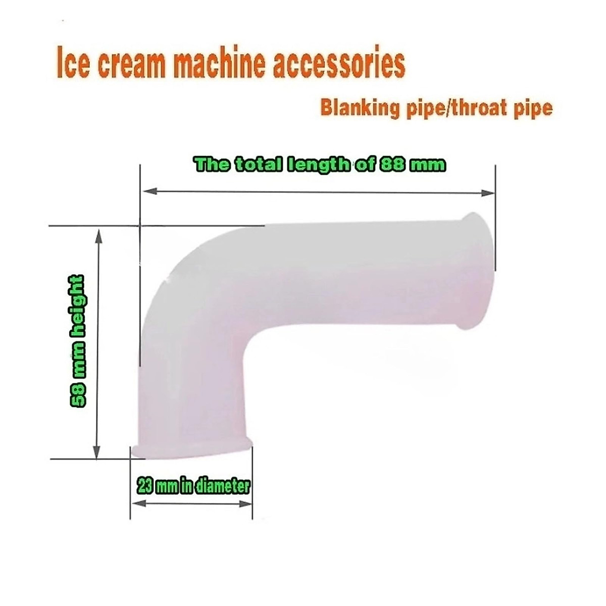 GAEWBBH Ice Cream Maker Parts Feeding Hose Retail and Sweet Tube Machine Seven Character Bend Pipe Ice Cream Machine Parts Ice Cream Accessories Feed Hose