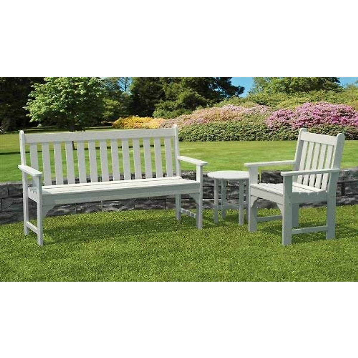 POLYWOOD GNB60WH Vineyard 60" Bench, White