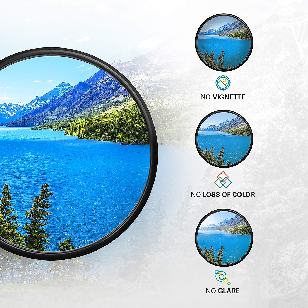 Polaroid Optics 46mm 3-Piece Filter Kit Set [UV,CPL,FLD] includes Nylon Carry Case – Compatible w/ All Popular Camera Lens Models