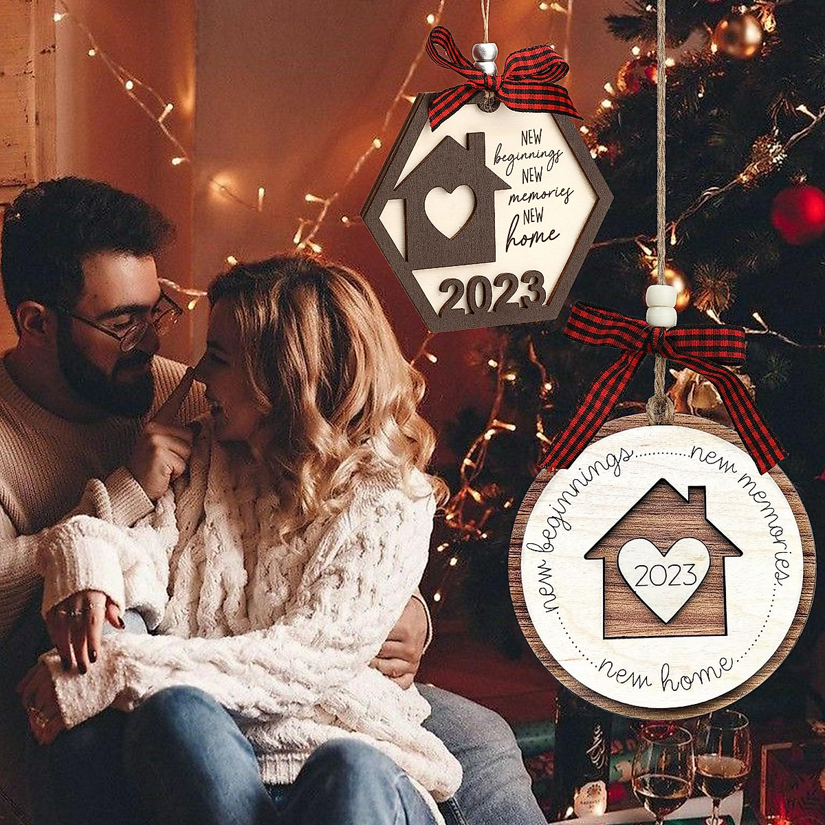 House Warming Gifts New Home Christmas Ornament 2023 for Couples Women,Housewarming Gift for New Home Christmas Decor New Home Gift Ideas Christmas Decorations