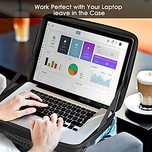 SITHON Hard Shell Laptop Shoulder Bag for 13.6-inch MacBook Air M3/A3113 M2/A2681 2024-2022, MacBook Pro 14 M4 Pro Max 2024 A3112 A3401 A3185, Shockproof Tablet Case Electronics Storage Bag, Black