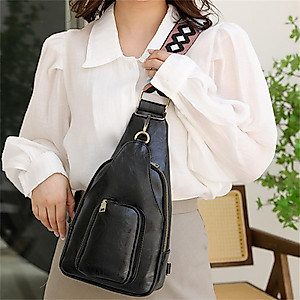 JWSVBF Crossbody Bags for Women Fashion Sling Bag Casual Trendy Chest Bags for Ladies Gym Clear Stadium Concert