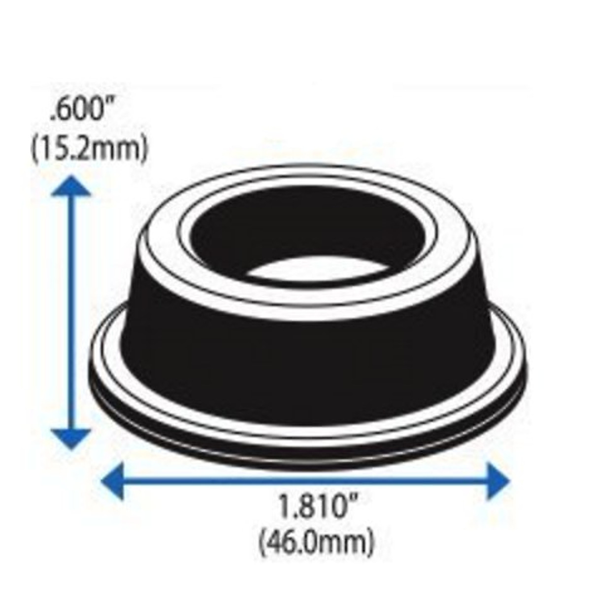 Rubber Door Stopper Bumpers (Pack of 4) Black - Made in USA - Self-Adhesive Wall Protectors. Prevent Damage to Walls from Door Knobs Handles, Guard and Shield