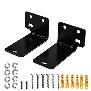 Suixing Universal Wall Mount with Hardware Kit Sound Bar Mounts Mounting Bracket Compatible Most of Soundtouch/Soundbars Home Theater System Wall Mount Brackets-Black