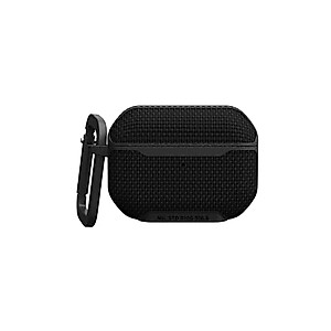 UAG Designed for AirPods Pro Case (2nd Generation 2022) Metropolis Ballistic ARMR Black - Rugged Protective Case Cover Compatible with MagSafe Charging with Keychain Carabiner by URBAN ARMOR GEAR