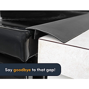 Linda’s Essentials Silicone Stove Gap Covers (2 Pack), Heat Resistant Oven Gap Filler Seals Gaps Between Stovetop and Counter, Easy to Clean Stove Gap Guard (25 Inches, Black)