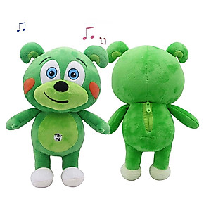 Verceco Singing Stuffed Animals Green Bear Music Plush Toys for Toddler 1-3 Stuffed Bear Plushies Toys for Kids Birthday 12" (Bear)