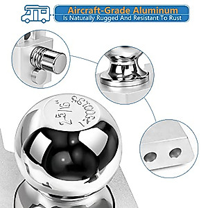 Adjustable Trailer Hitch - Tlvuvmo 6 Inch Drop Hitch for 2 Inch Receiver, Ball Mount Hitch 12,500 LBS, 2" and 2-5/16" Stainless Steel Dual Balls, Aluminum Tow Hitch with Double Anti-Theft Pins Locks