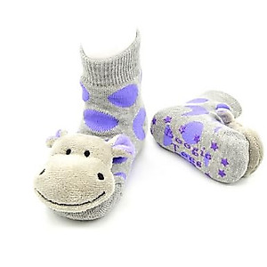Piero Liventi Happy Hippo Boogie Toes Rattle Sock, 1 Pair (0-1Y)
