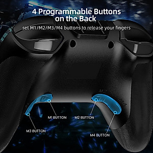 REDSTORM Switch Pro Controller for Nintendo Switch/Switch Lite/OLED/Android/iOS/PC, Wireless Switch Controller with 4 Programmable Buttons, Dual Vibration, Turbo, LED Light and Wake up Function