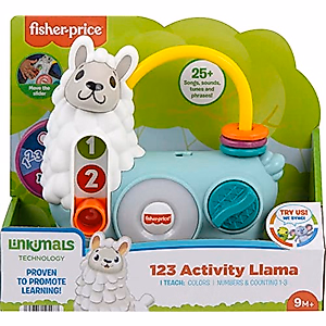 Fisher-Price Linkimals Learning Toy 123 Activity Llama With Interactive Music & Lights For Baby & Toddler Ages 9+ Months