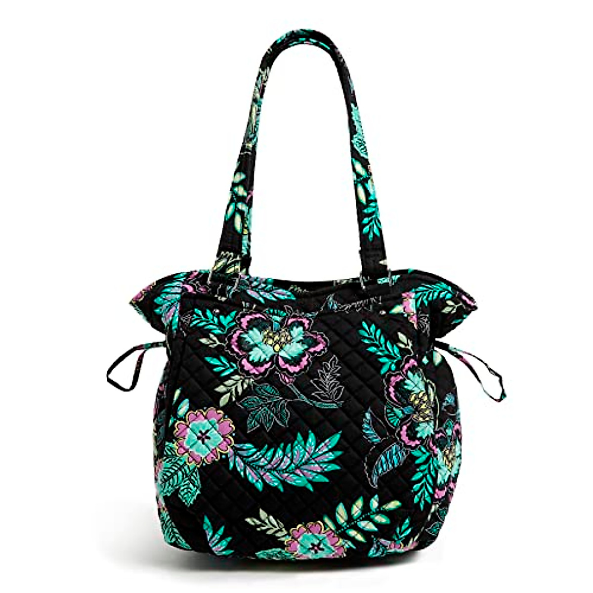 Vera Bradley Women's Cotton Glenna Satchel Purse, Island Garden - Recycled Cotton, One Size