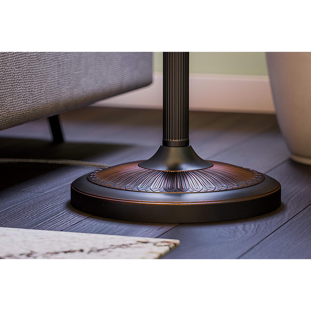 Kenroy Home 32215CBZ Riverside Swing Arm Floor Lamp with Copper Bronze Finish, Classic Style, 59" Height, 24" Width, 18.625" Depth