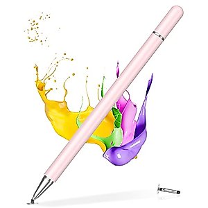 Stylus Pens for Touch Screens, High Precision 2-in-1 Disc Stylus Pen for iPad Compatible with iPhone/iPad/Android/Tablets and All Capacitive Touch Screens