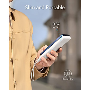 Anker Portable Charger, Power Bank, 10,000 mAh Battery Pack with PowerIQ Charging Technology and USB-C (Input Only) for iPhone 15/15 Plus/15 Pro/15 Pro Max, iPhone 14/13 Series, Samsung Galaxy