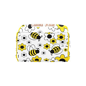 Grandkli Honey Bumble Bee Floral Personalized Diaper Bag Backpack with Name,Custom Tote Bag Travel DayPack for Nappy Mommy Baby Boy Girl, One Size