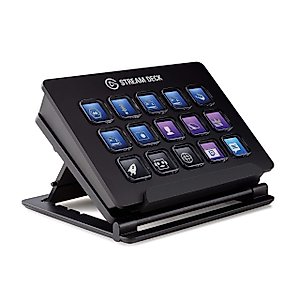 Elgato Stream Deck - Live Content Creation Controller with 15 Customizable LCD Keys, Adjustable Stand, for Windows 10 and macOS 10.11 or Later (Renewed)