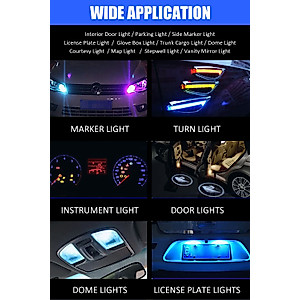 LETINGFAR 194 LED Bulb Dash Instrument Lights Bulbs with T10 194 168 Twist Lock Socket, Super Bright T10 194 Instrument Panel Gauge Cluster Dashboard LED Light Bulbs 12V (White（20+5）)