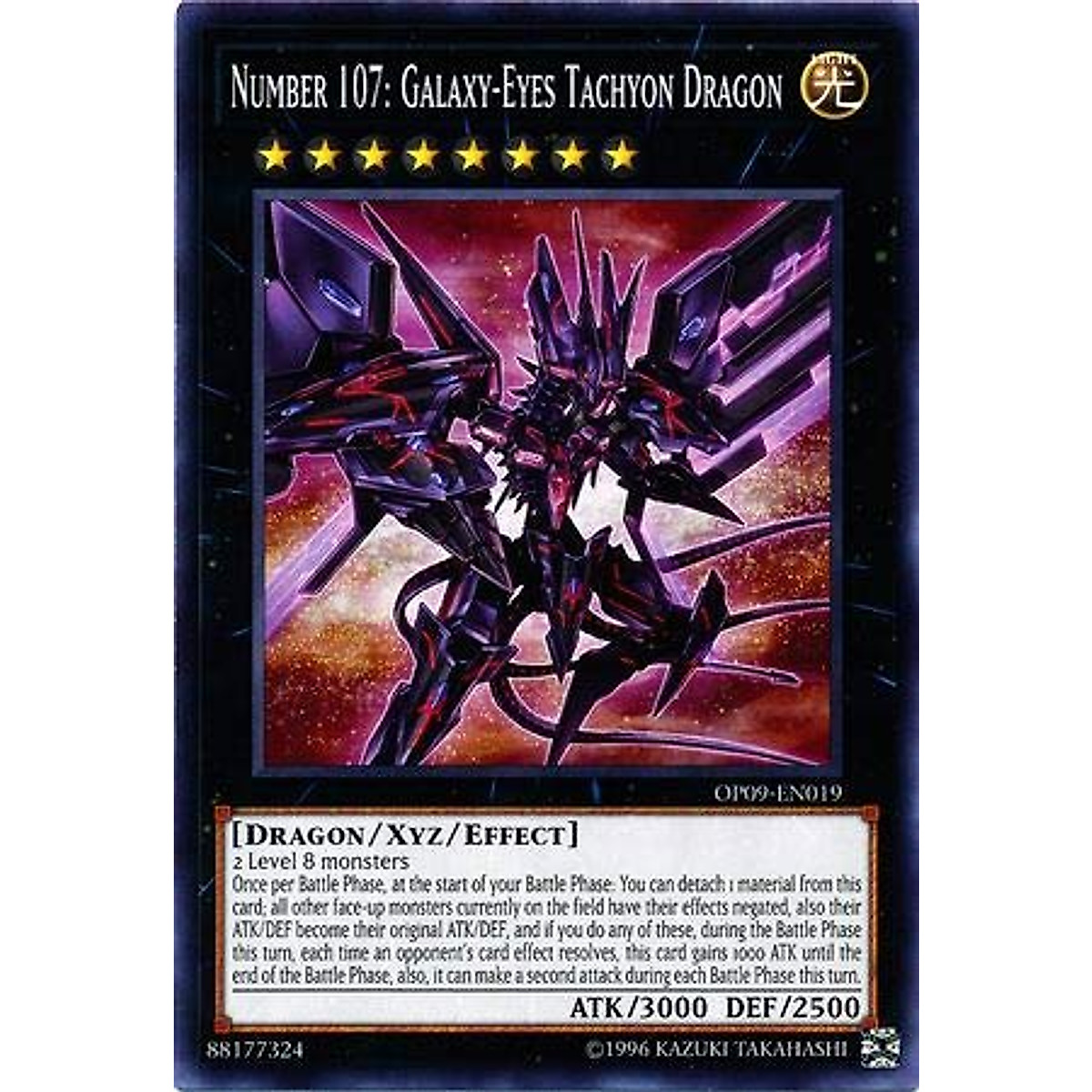 Yu-Gi-Oh! - Number 107: Galaxy-Eyes Tachyon Dragon - OP09-EN019 - Common - Unlimited - OTS Tournament Pack 9