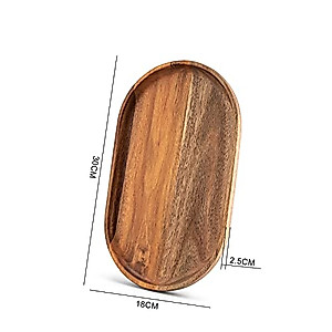 BF BILL.F SINCE 1983 Wood Plates Set of 3 Acacia Wooden Dinner Plates Serving Trays 12 Inch Rectangular Wooden Serving Platters for Home Decor, Food, Vegetables, Fruit, Charcuterie, BBQ Serving Tray