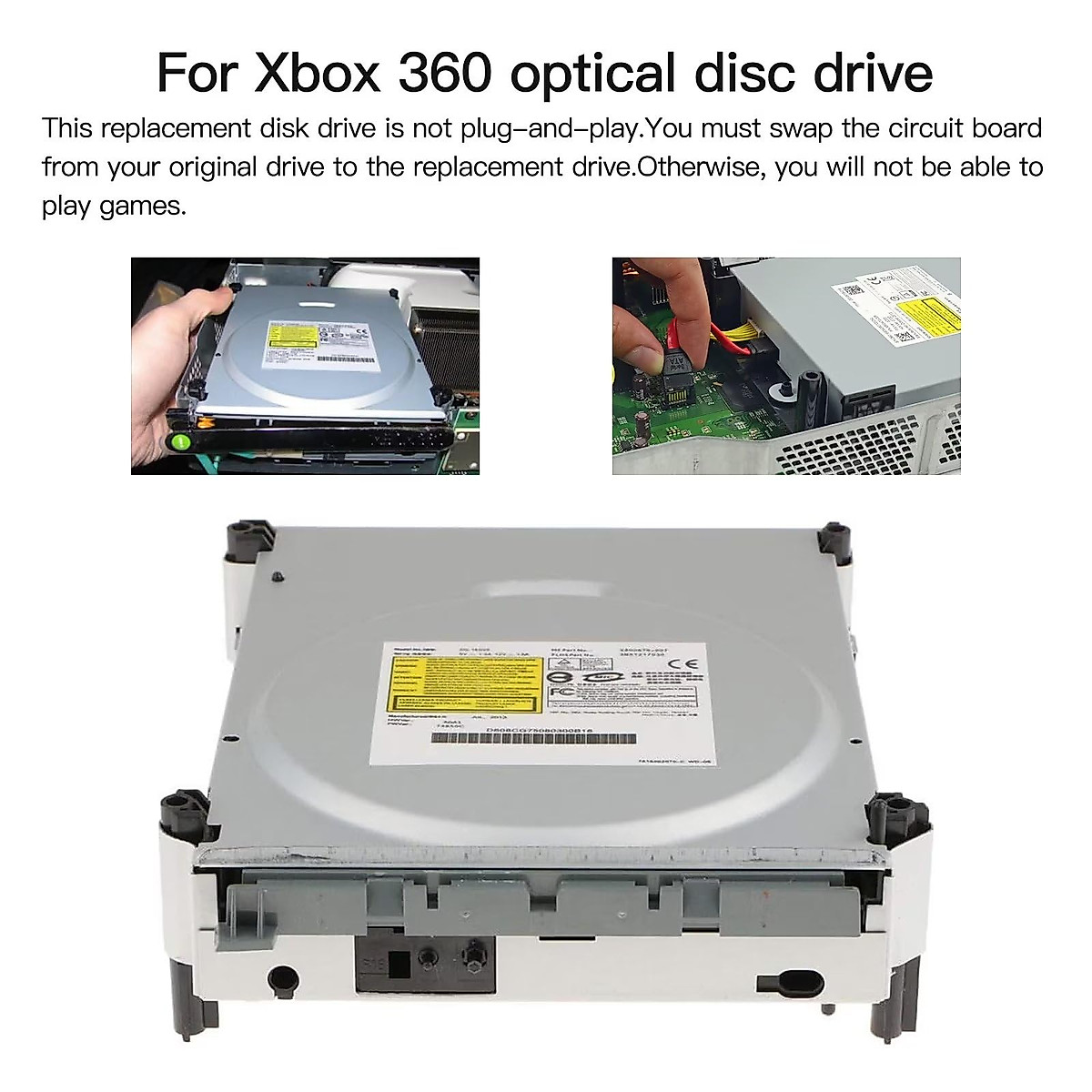DVD Drive Replacement Part Model DG-16D2S for Microsoft Xbox 360 Xbox360
