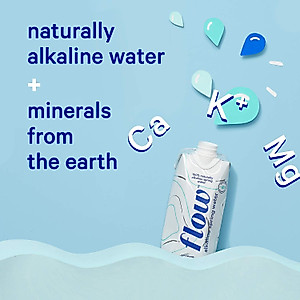 Flow Alkaline Spring Water - Refreshing Taste Of Natural Alkaline Water With Natural Electrolytes, Eco-Friendly Packaging, Non-GMO And BPA-Free. Unflavored. 24 Pack of 11.1 FL Bottles