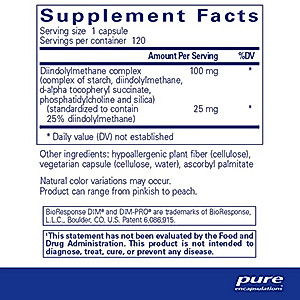 Pure Encapsulations DIMPRO 100 | Antioxidant Supplement to Support Hormone Metabolism, and Breast Health* | 120 Capsules