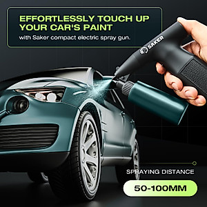 Saker Electric Paint Sprayer for Car Paint Scratch Repair, Cordless Handheld Airbrush for Cars High Power Spray Paint Gun for Painting Cabinet,Paint Repair and DIY(1 Gear 0.5 MM)