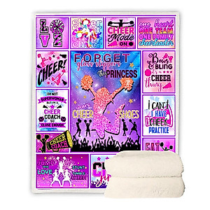 Cheerleader Gifts Blanket 60”x50”, Cheerleading Gifts for Girls Teens Kids, Cheer Gifts for Cheerleaders, Cheerleading Gifts for Cheerleaders Cheer Team, Soft Cozy Warm Blanket for Couch Bed Sofa