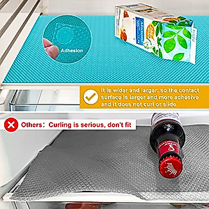 【Extra Large】 Refrigerator Liners,Thetape Does Not Slip & Refrigerator Liners for Shelves Washable Glass Shelves Protect Against Spills，Multi-Use & Multicolor Cabinet Drawer Liner Kitchen Gadgets