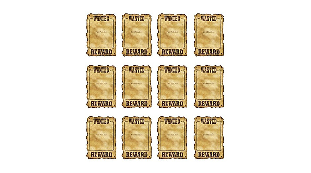 Western Wanted Signs - Customizable Western Party Decoration