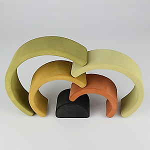 EcoWorkshop Staking Toys for Toddlers 3-5 Rainbow Stacker Toy 5pcs Educational Baby Toys Stacking Blocks Stacking Rainbow Educational Baby Toys