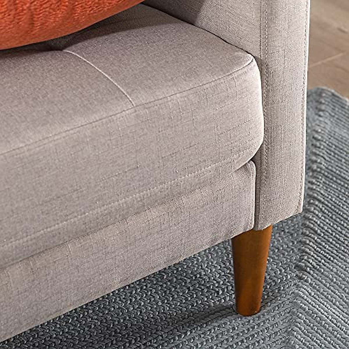 ZINUS Pascal Sofa with USB Ports / Tool-Free, Easy Assembly, Oatmeal