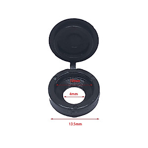 YouU 25 Pcs Plastic Hinged Screw Cover Caps Washer Flip Tops 25 Pcs Screws - 2 Colors Choose - White, Black (black)