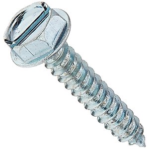 The Hillman Group 41020 Hex Washer Head Slotted Sheet Metal Screw, 10-Inch x 1-Inch, 50-Pack