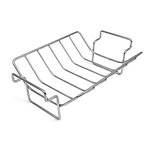 KAMaster Rib Rack and Roast Racks for Smoking and Grilling Fit Large and XLarge Big Green Egg,Stainless Steel Dual-Purpose Turkey Rack