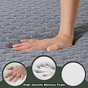 MeMoreCool 3 in 1 Bed Wedge Mattress Topper or Under Bed, 7 Inch Incline Mattress Elevator Base with Washable Knitted Cover, Ideal Wedge Mattress for Acid Reflux/Back Pain/Snoring, Grey, Queen