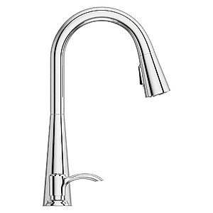Pfister Barulli Kitchen Faucet with Pull Down Sprayer and Soap Dispenser, Single Handle, High Arc, Polished Chrome Finish, F5297BARC