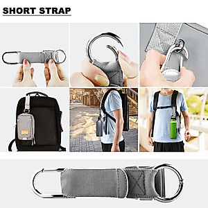 Elastic Jacket Gripper Travel Strap with D-ring Hooks and buckle, Suitcase Straps Belts Travel Accessories, Makes Your Hands Free,Gray